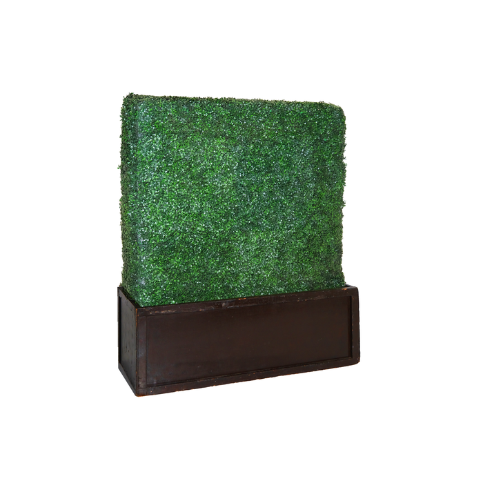 4′ Artificial Hedge Panel w/ Wooden Box