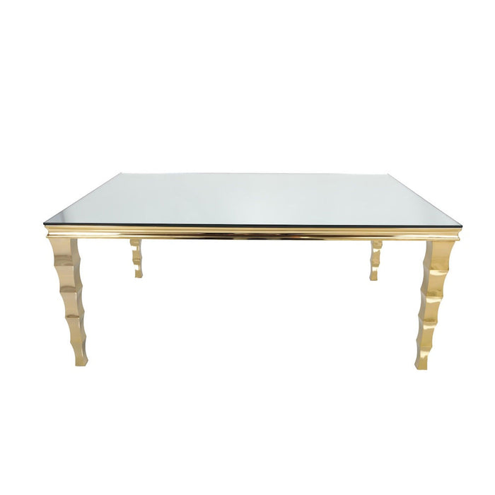 6′ Gold Hydra Table w/ Mirror Top