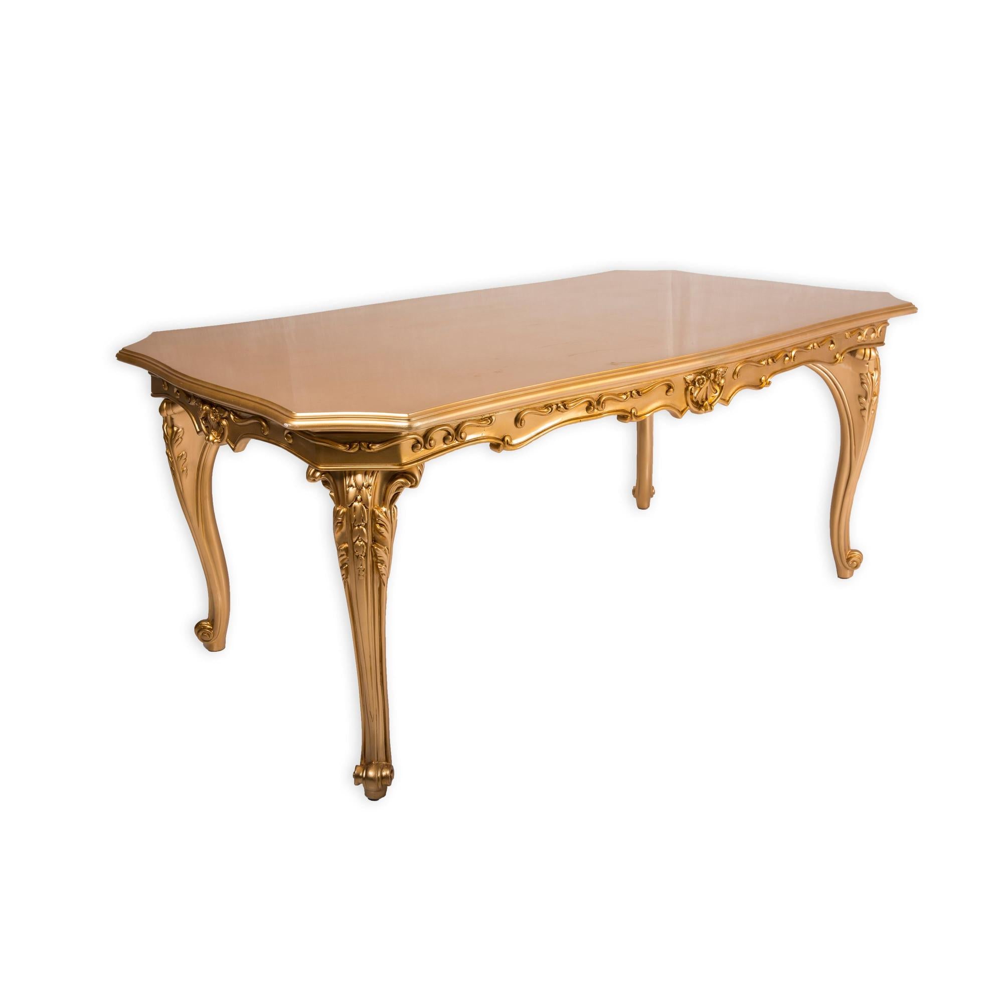 7′ Victoria Gold Wood Table