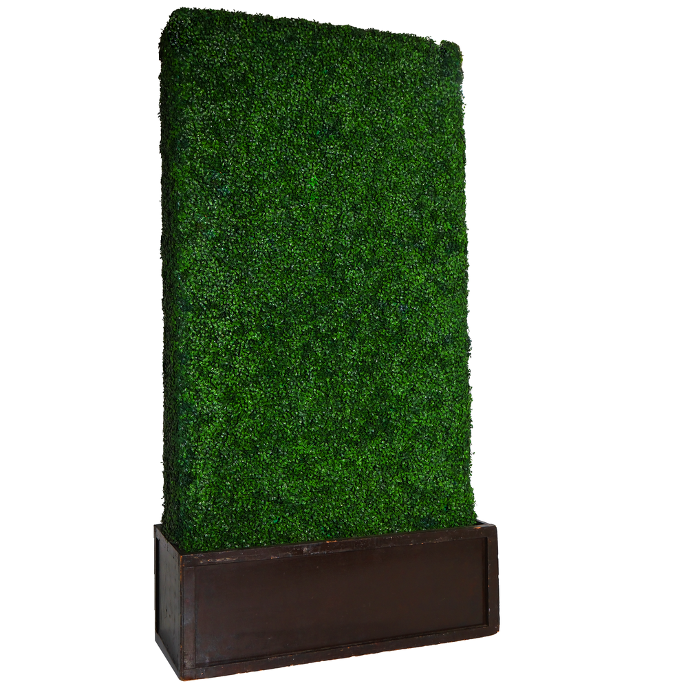 8′ Artificial Hedge Panel w/ Wooden Box