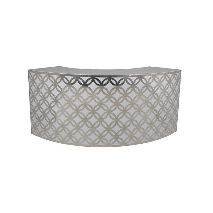 8′ Serpentine Silver Bar w/ White Plexiglass